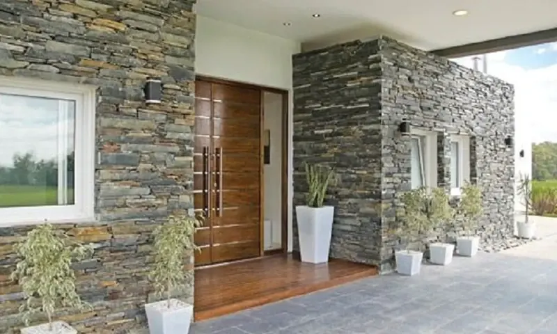 10 Inspirasi Motif Keramik Batu Alam Dinding Depan Rumah Minimalis